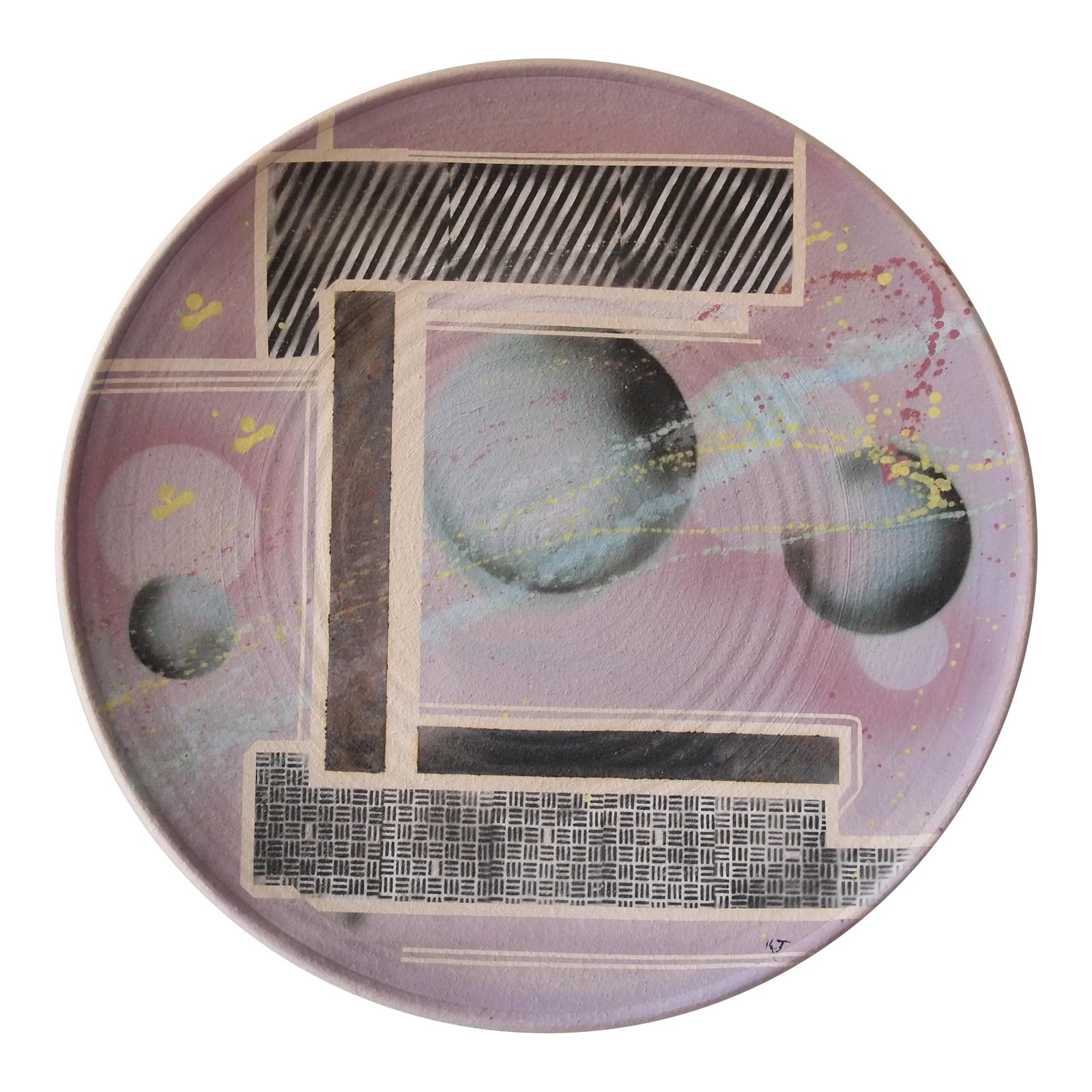 1980s John Santerineross Large Studio Pottery Abstract Post-Modern Wall ...