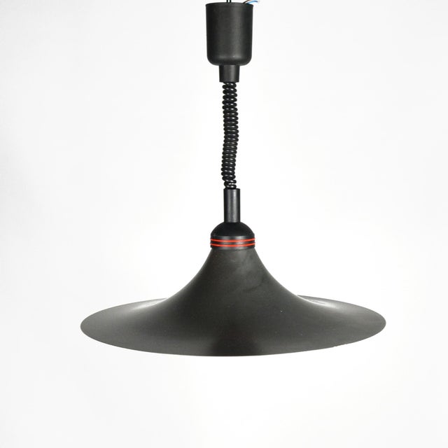1980s Black Pendant Lamp Kromer Leuchten, Germany | Chairish