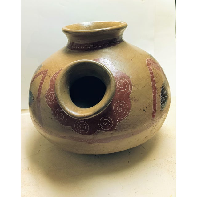 Vintage Double Spout Hopi Style Pottery Olla | Chairish