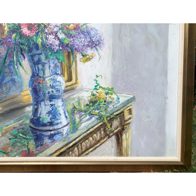 Interior With Still Life Impressionist Oil Painting by Dan Poole | Chairish