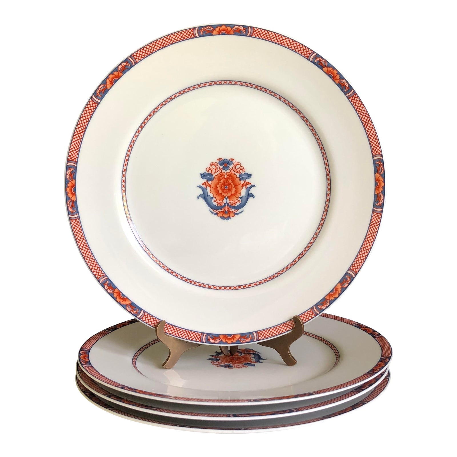 Set of 4 Vintage Fits and Floyd Regency Dinner Plates, Japan | Chairish