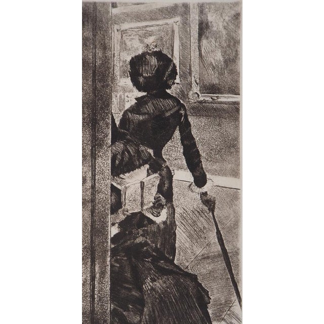 Edgar Degas, In the Louvre, Original Etching | Chairish