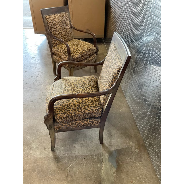 Pair of Antique French Consulate Style Fauteuil Chairs | Chairish