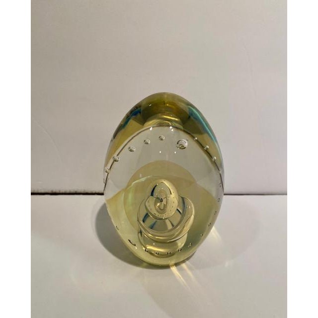 Robert Eickholt Art Glass Paperweight Signed and Dated 1984 | Chairish