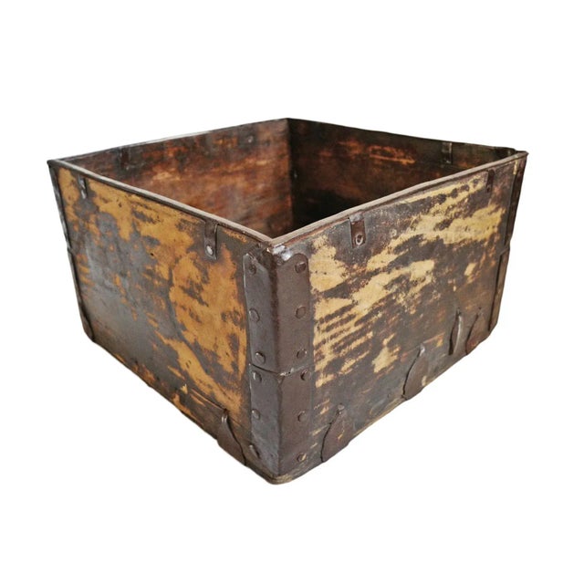 Antique Chinese Wood Rice Box | Chairish