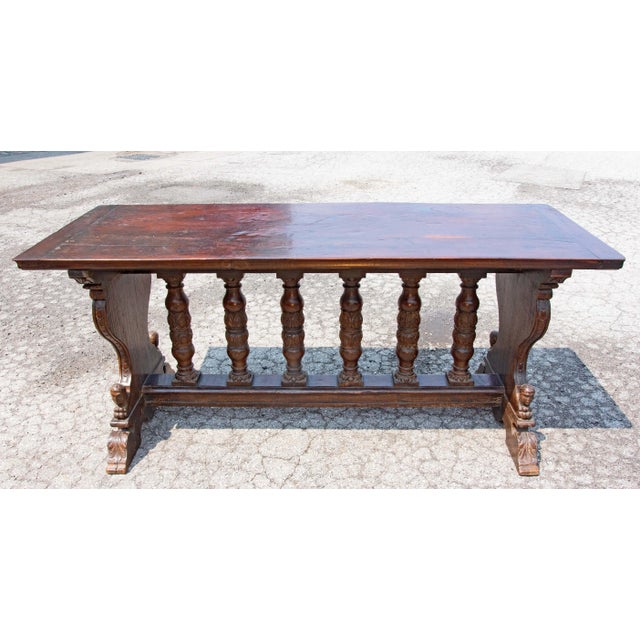 Italian Renaissance Style Walnut Refractory or Library Table 19th ...