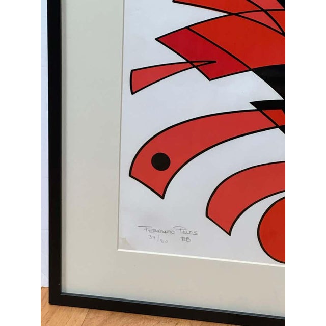 Fernando Palos Red Abstract | Chairish