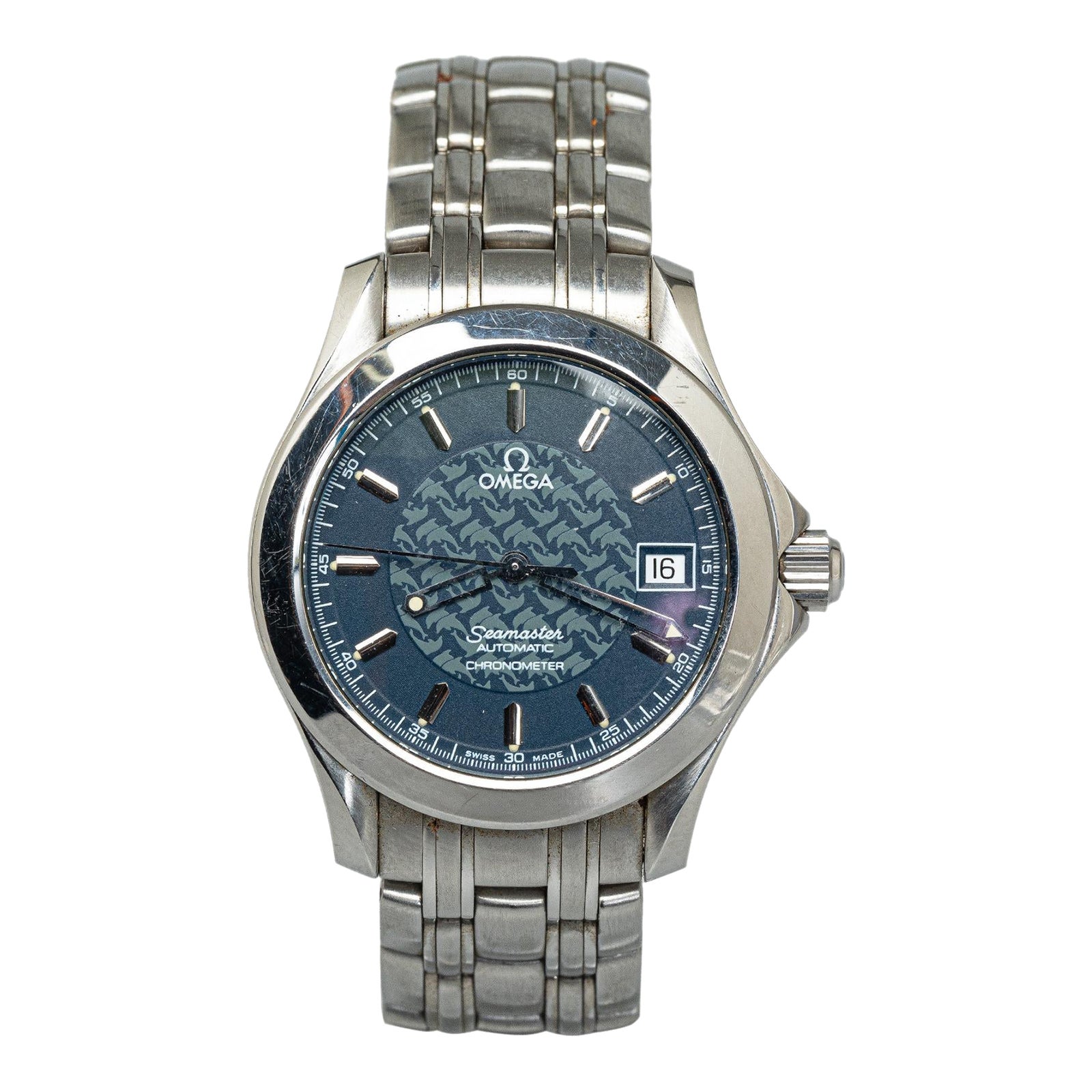 Omega Automatic Stainless Steel Seamaster Watch | Chairish