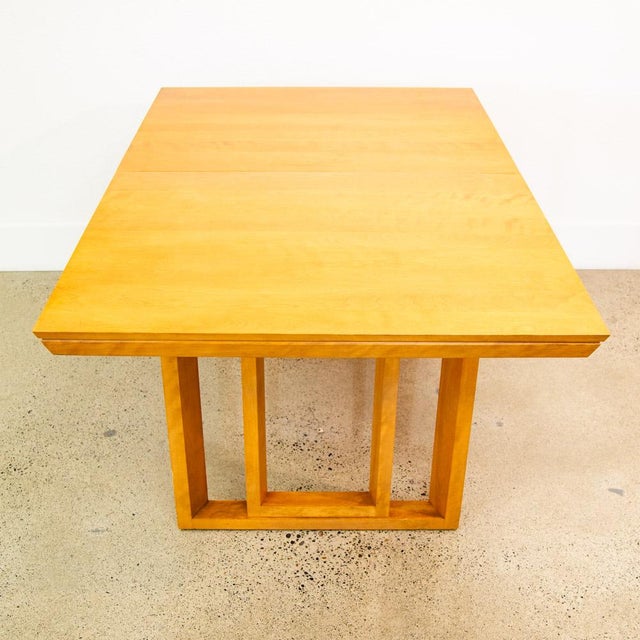 1950s Mid Century Modern Dining Table Conant Ball Russel Wright X3 Leaf Blonde Maple | Chairish