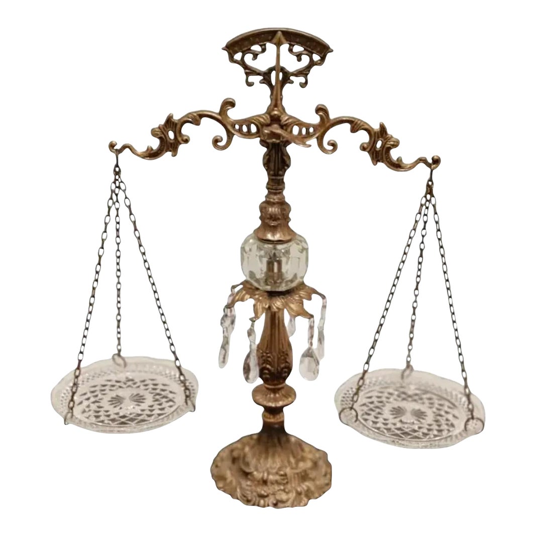 1960s Hollywood Regency Ornate French Style Decorative Balance Scale ...