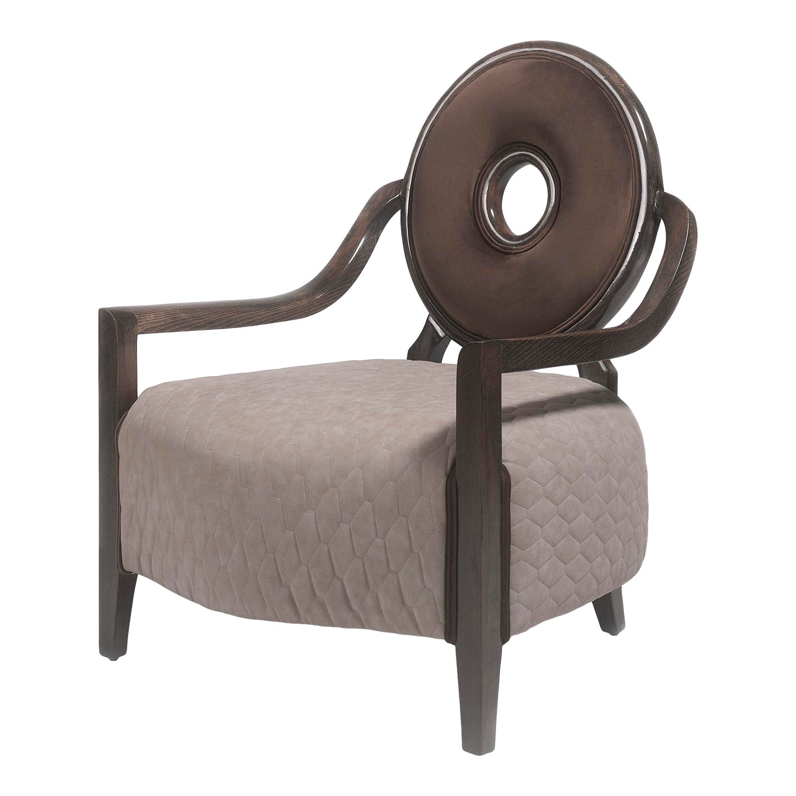 Modern Brown & Tan Chair | Chairish