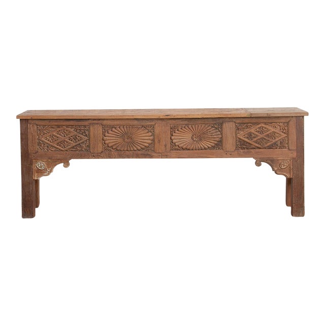 Fabulous Southern Indian Carved Console | Chairish