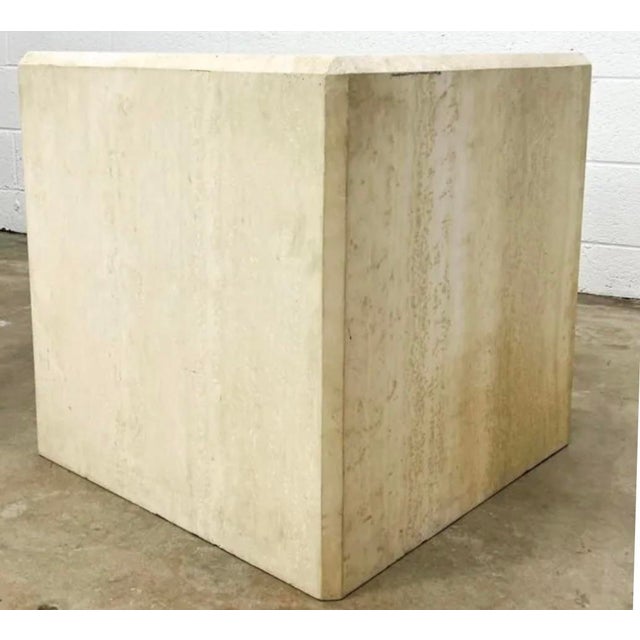 Large Scale Organic Modern Travertine Stone Side or End Tables ...