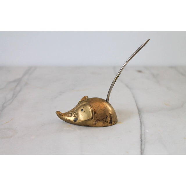 Vintage Solid Brass Mouse Figure | Chairish