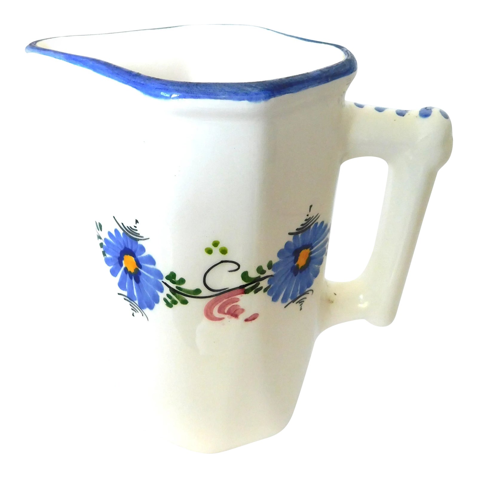 Vintage Spanish Padilla Padilla Pintado a Mano Ceramic White Cream ...