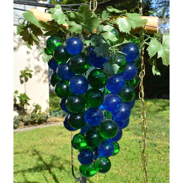 Vintage 1960s Mid-Century Modern Large Lucite Green and Blue Grape ...