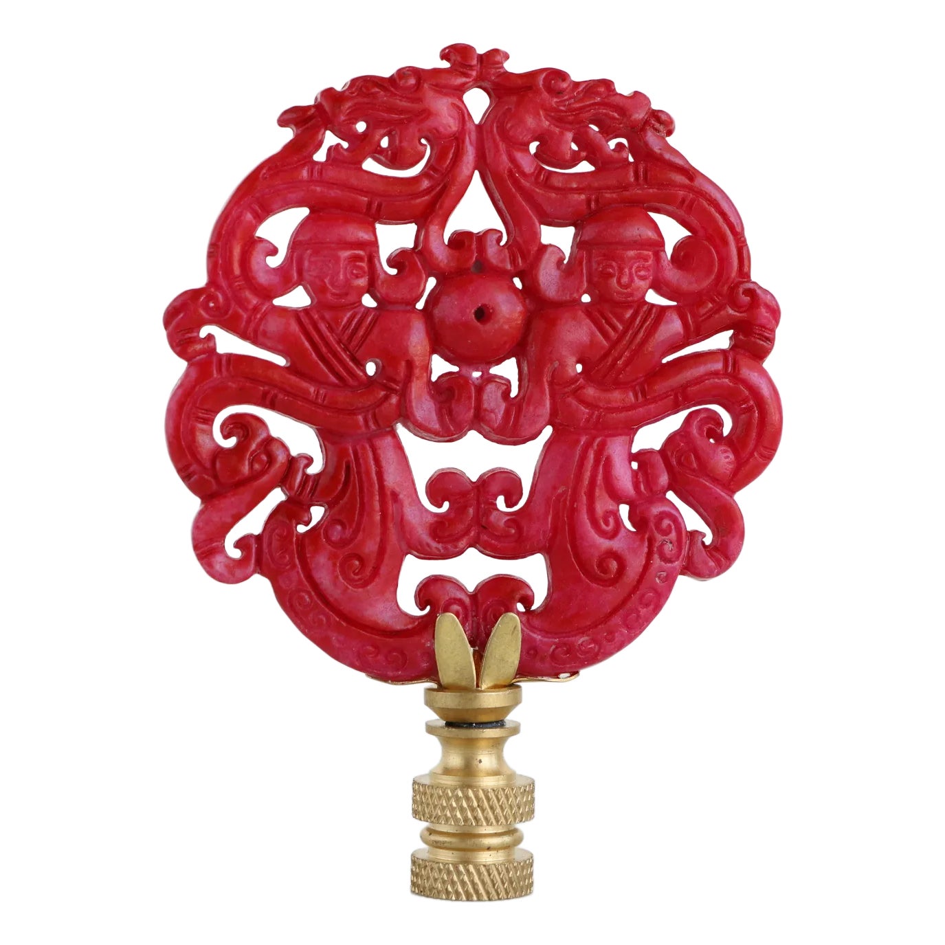 Chinese Dancer Lamp Finial on Brass Hardware | Chairish