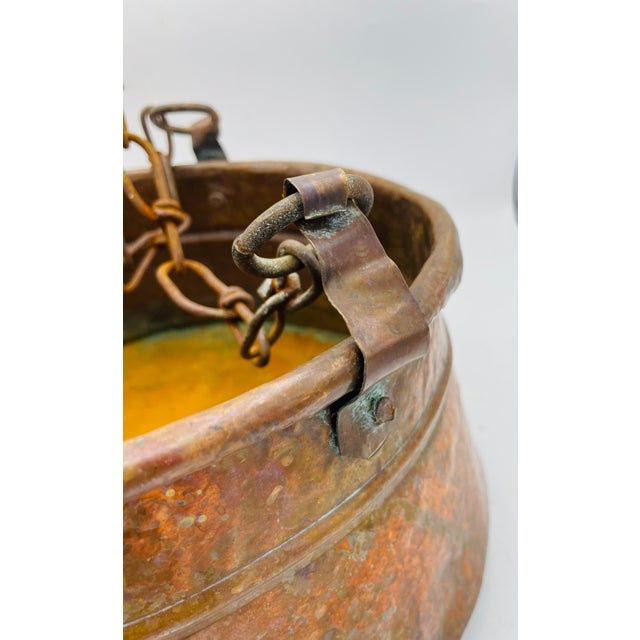 Antique Hanging Copper Pot / Planter | Chairish
