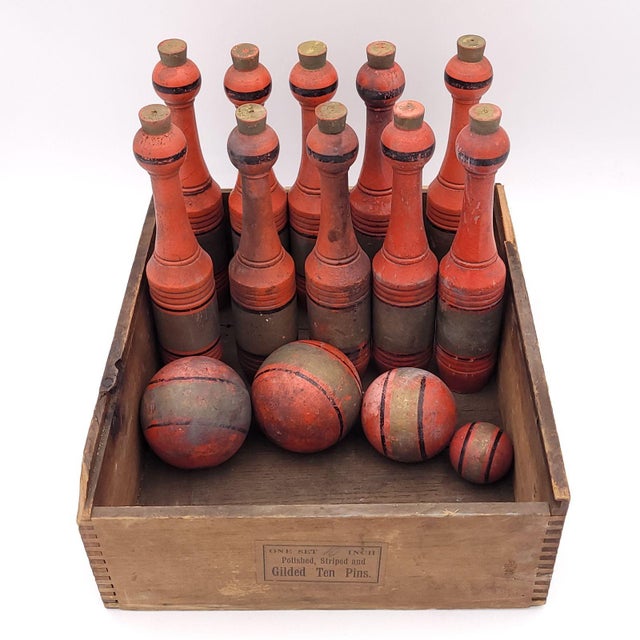 Set of Tenpins, u.s.a. Circa 1930 | Chairish
