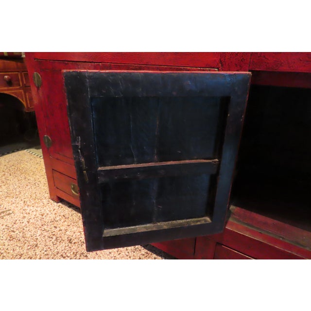 19th Century Chinese Red Lacquered Chest | Chairish