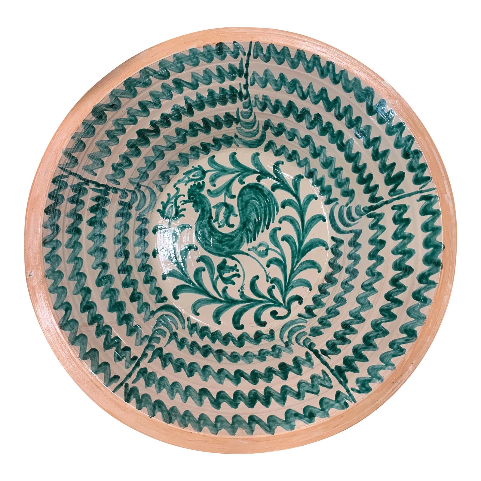 Large Spanish Ceramic Lebrillo Bowl | Chairish