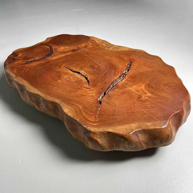 Yakusugi Wooden Display Low Table, Japan, 1930s | Chairish