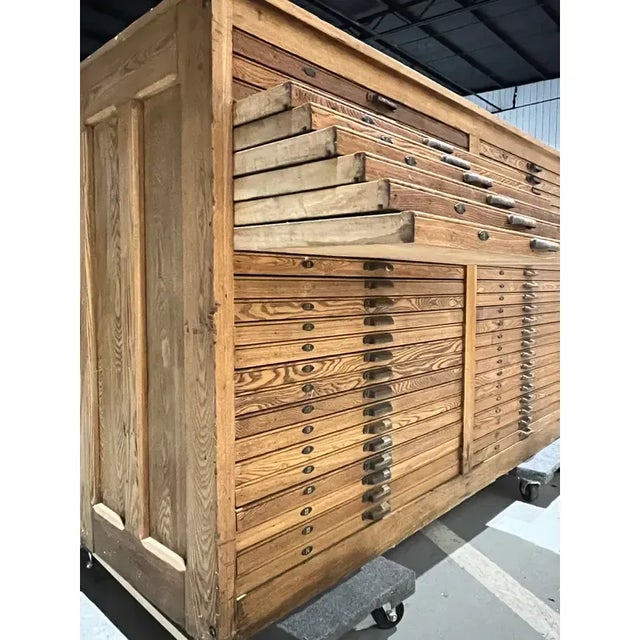 1920s Antique Hamilton Typesetter Cabinet | Chairish