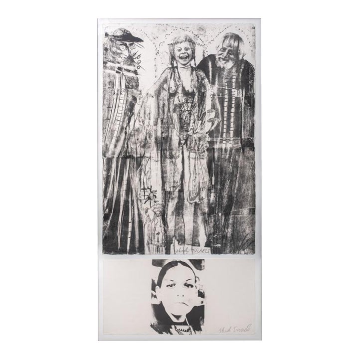 Shosh Israeli Surrealist Figural Scene Lithograph | Chairish