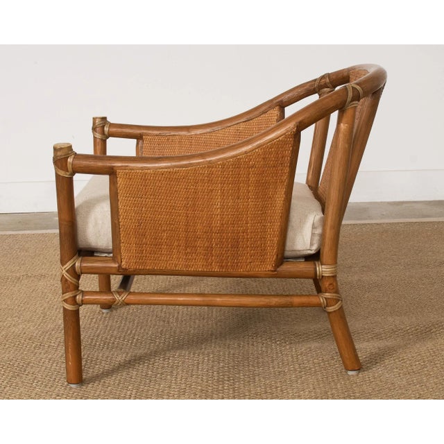 McGuire Organic Modern Rattan Raffia Lounge Chair | Chairish