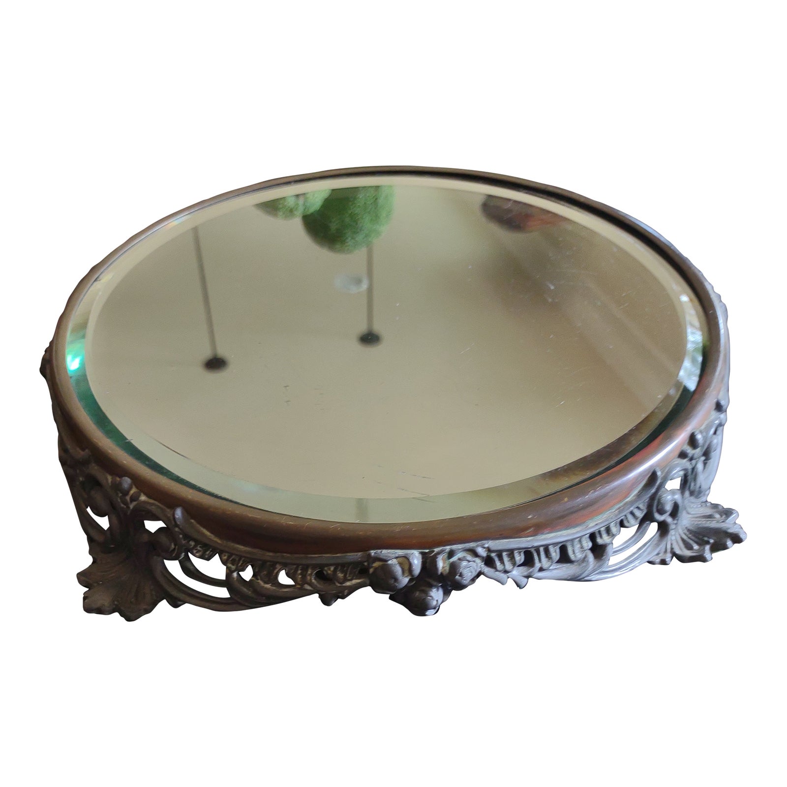 Antique Mirrored Plateau | Chairish