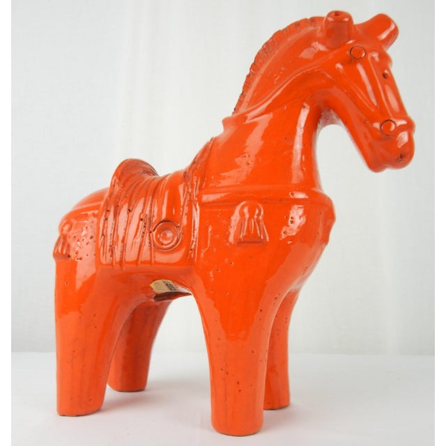 Rosenthal-Netter Orange Bitossi Horse Figure, Circa 1968 | Chairish