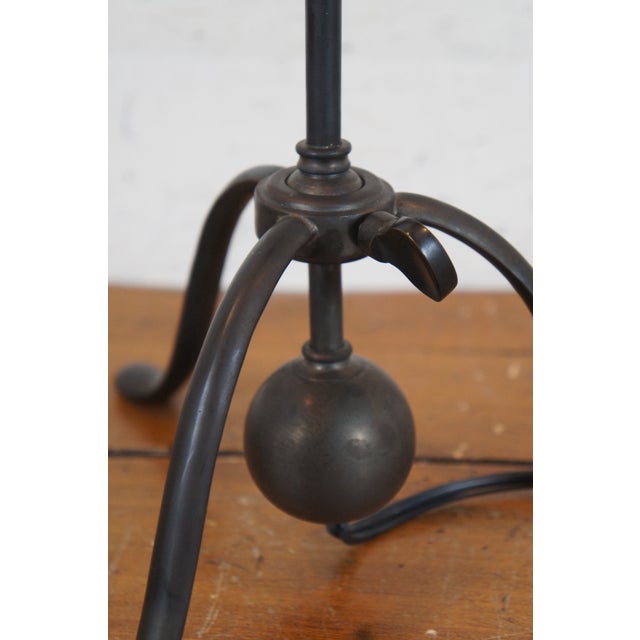 Vintage Ralph Lauren Bronze Library Desk Table Lamp Tole Shade ...