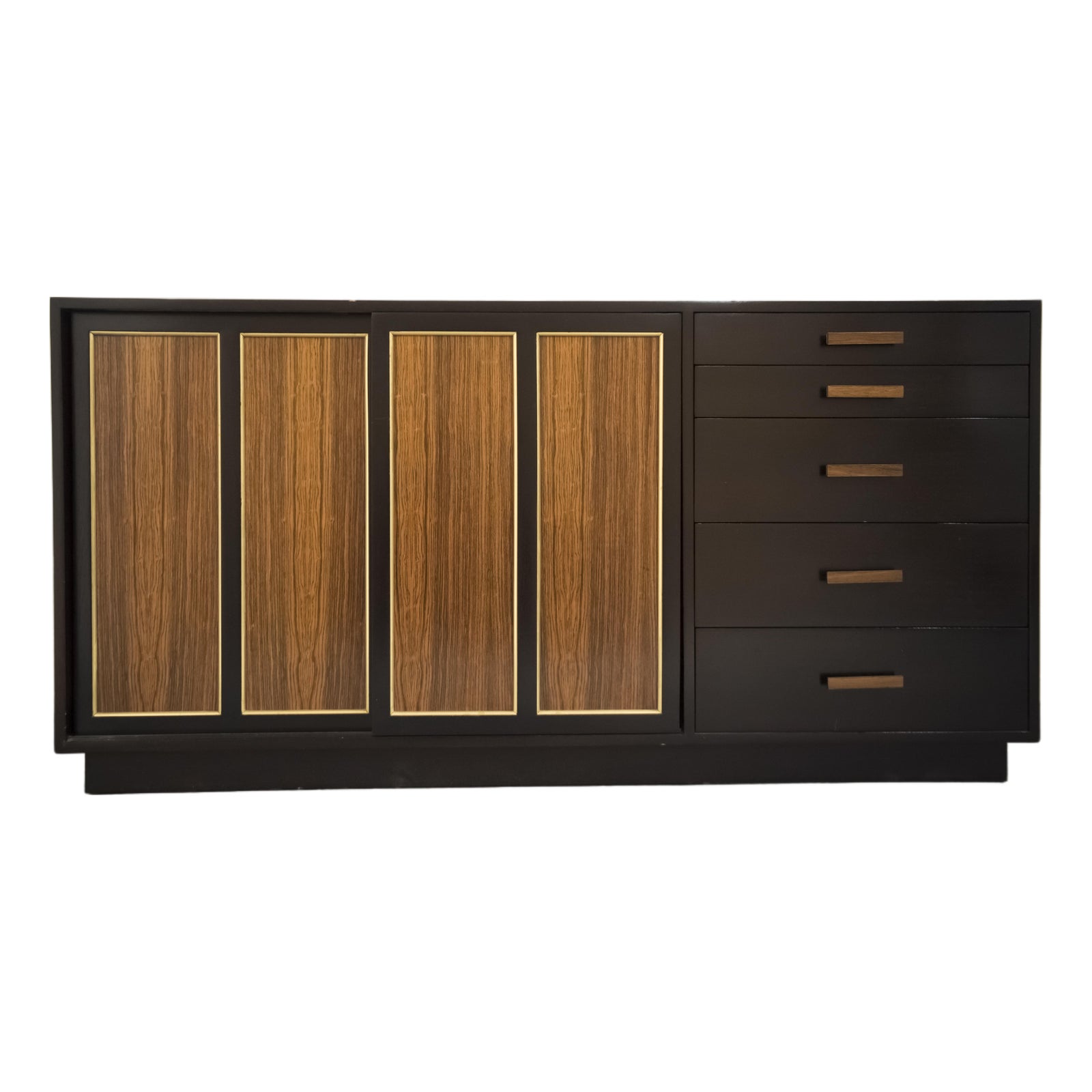 Harvey Probber Mahogany Credenza With Sliding Rosewood Doors Circa ...