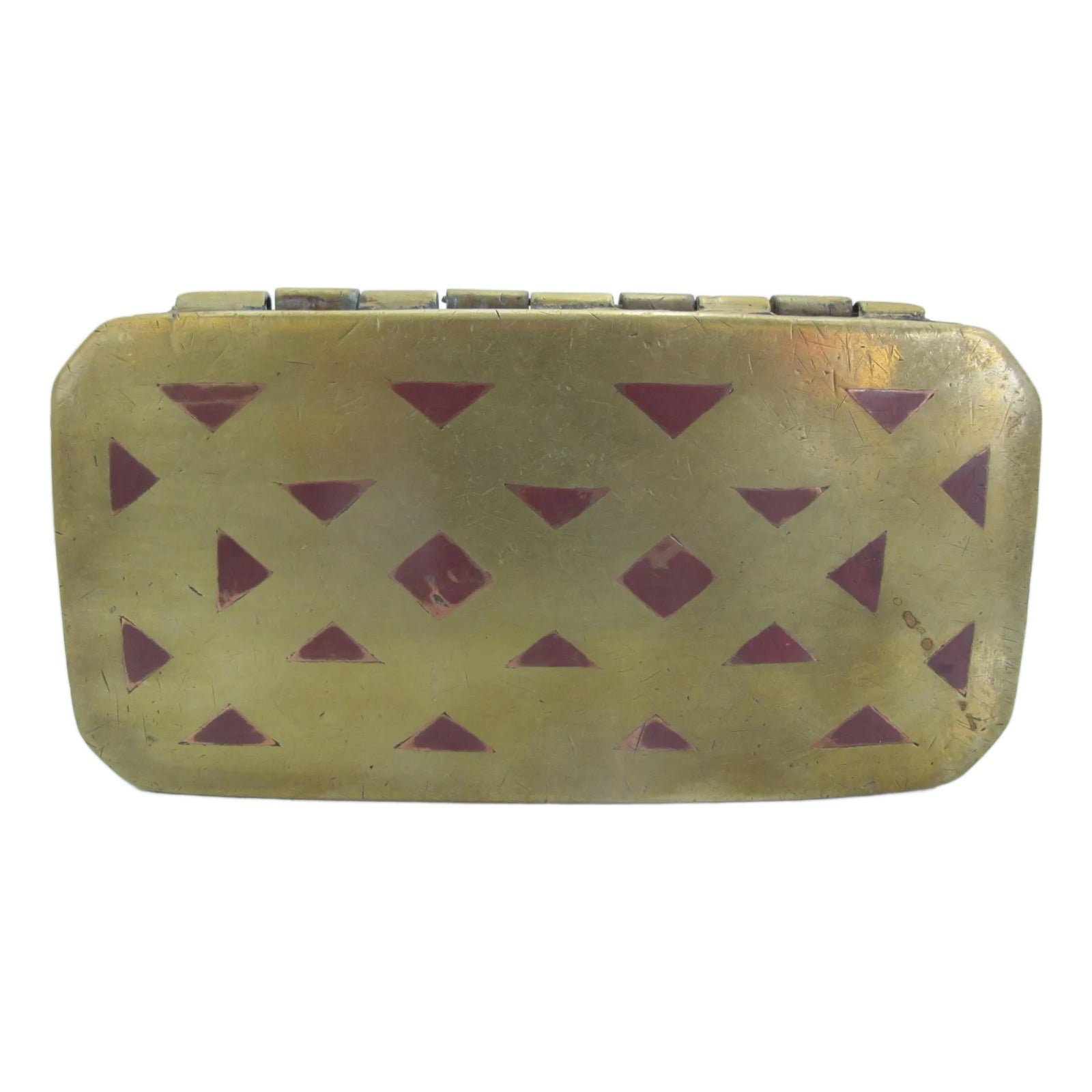 Antique Mindanao East Indian Brass Copper Inlay Betel Nut Snuff Box ...