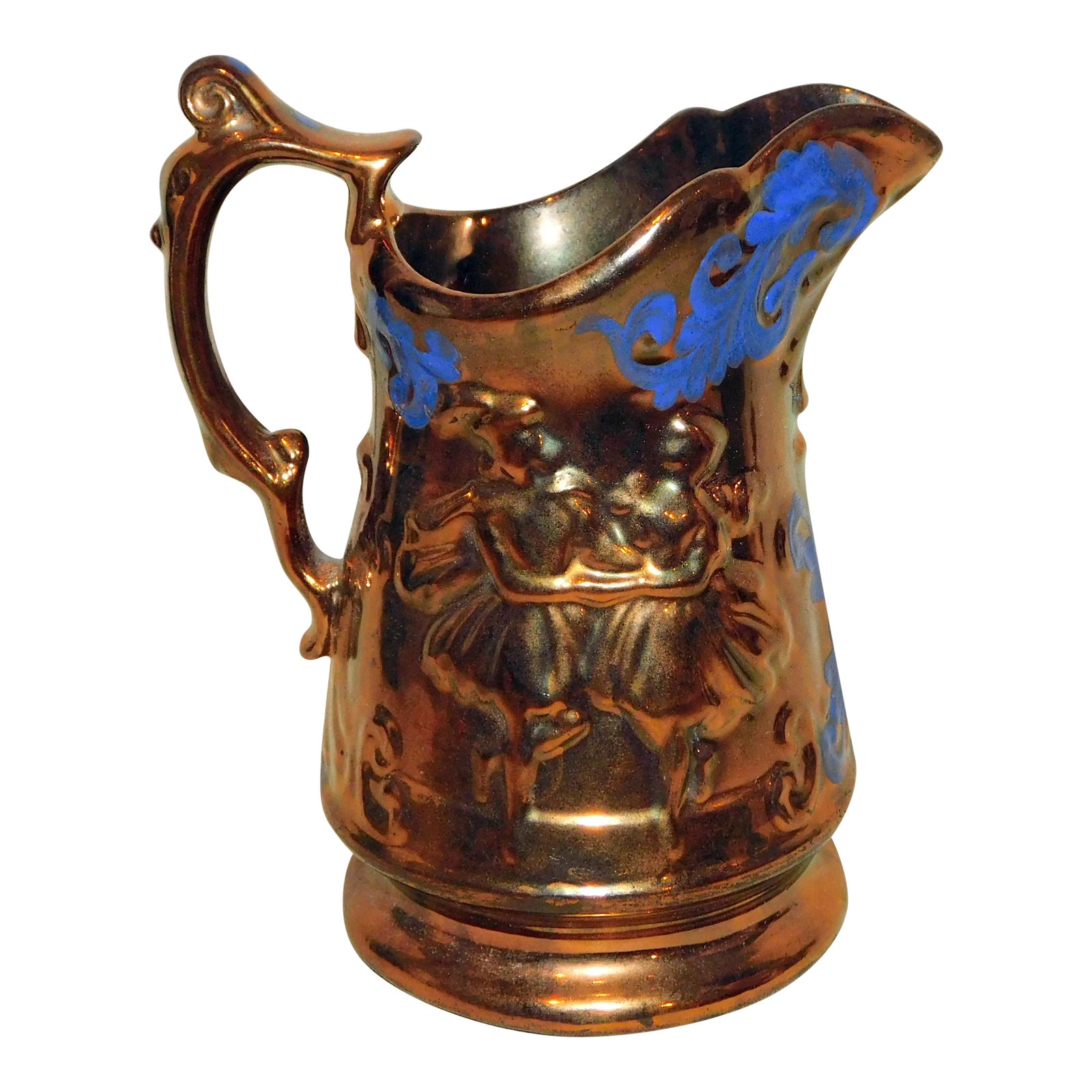 Antique Wade Pottery Copper Luster Milk Jug | Chairish