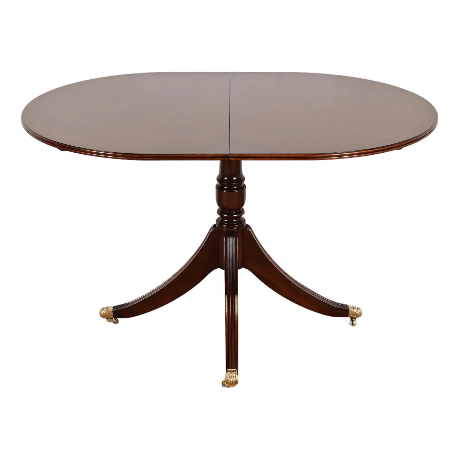 English Georgian Banded Mahogany Pedestal Dining Table or Breakfast ...