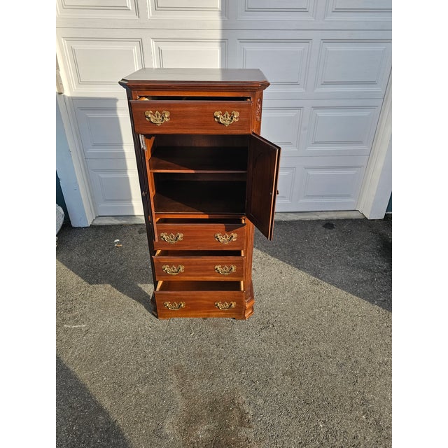 1980s Ethan Allen Narrow Cherry Lingerie Chest | Chairish