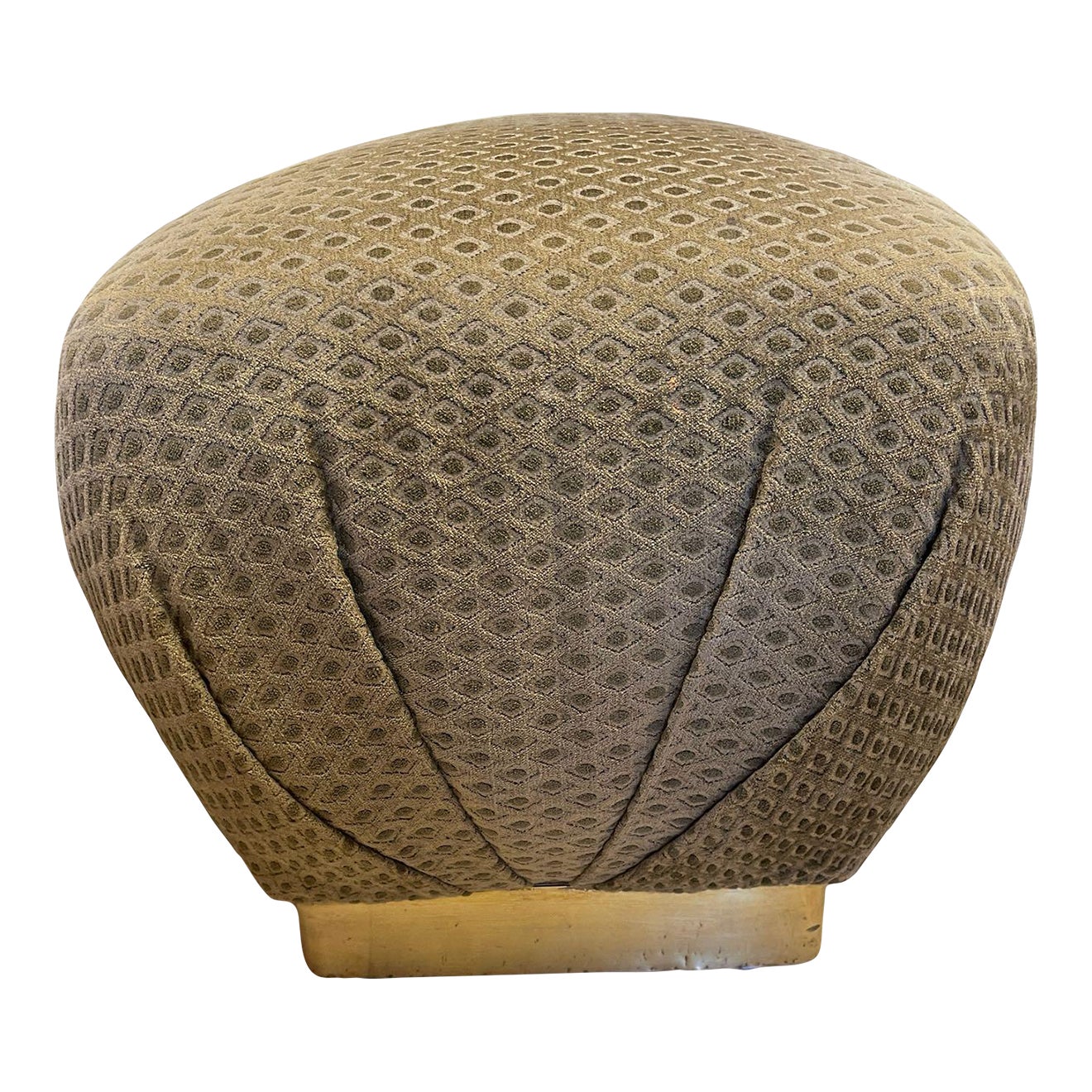 1970s Karl Springer Style Souffle Pouf | Chairish