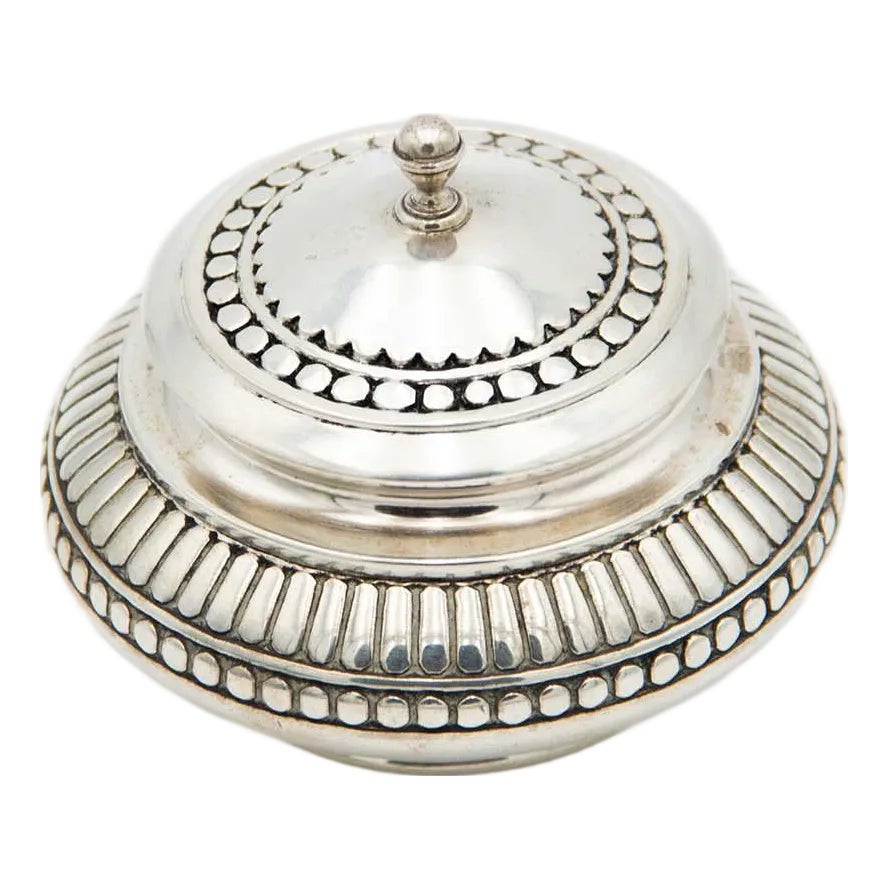 Silver Slab with Fluted Reliefs | Chairish