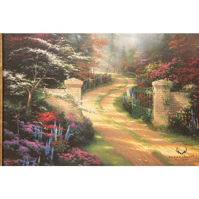 Thomas Kinkade 'Spring Gate' Lithograph Canvas Print, Custom Framed ...