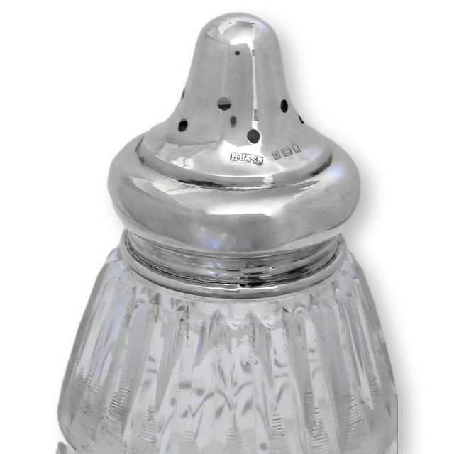 D. 1928 Sterling Silver & Cut Crystal Shaker | Chairish