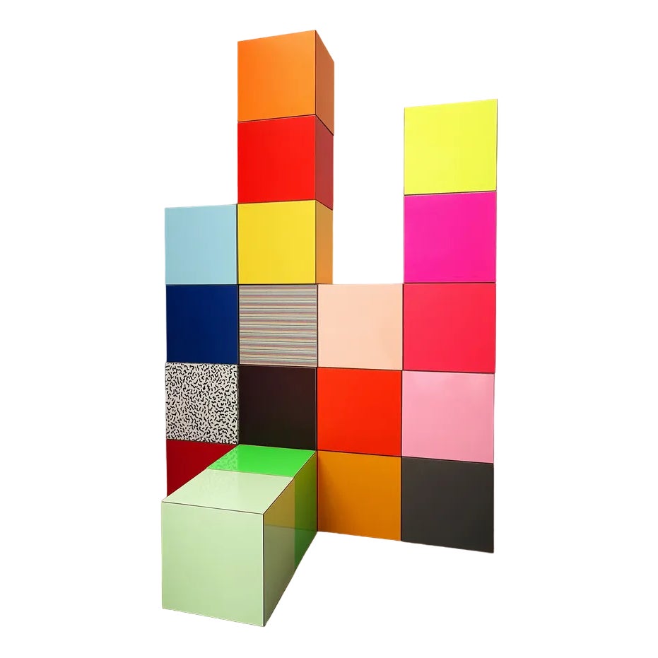Magnetic Coloured Cubes from Paul Kelley, Set of 10 | Chairish