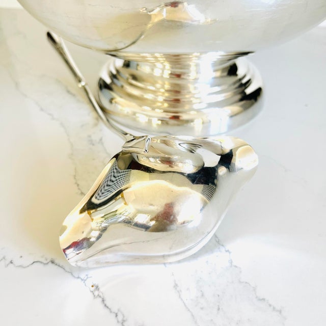 Vintage 1940s Footed Silver Plate Bowl Champagne Tub Cooler Centerpiece ...