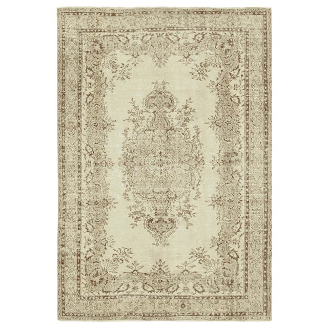 Vintage Turkish Beige Area Rug | Chairish