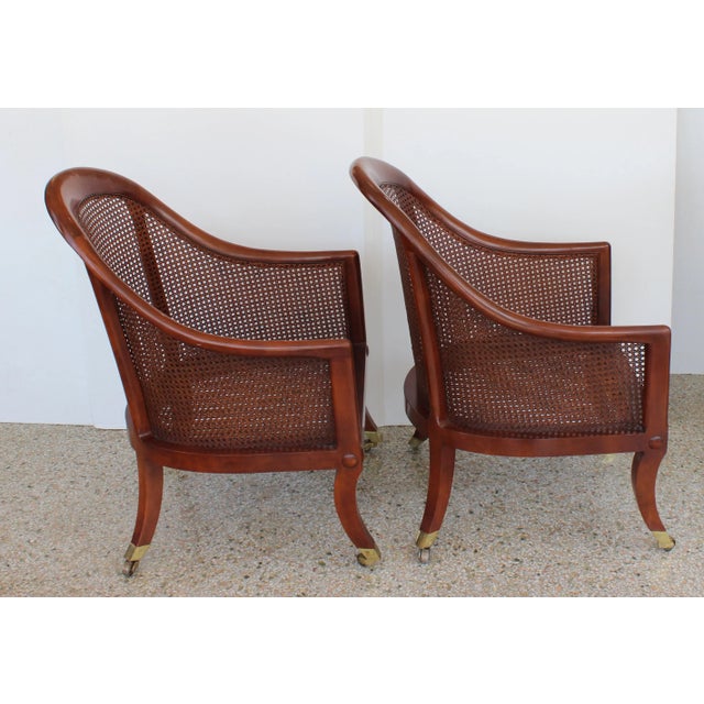 1980s Baker Spoon-Back Lounge Chairs English Regency Style - a Pair ...