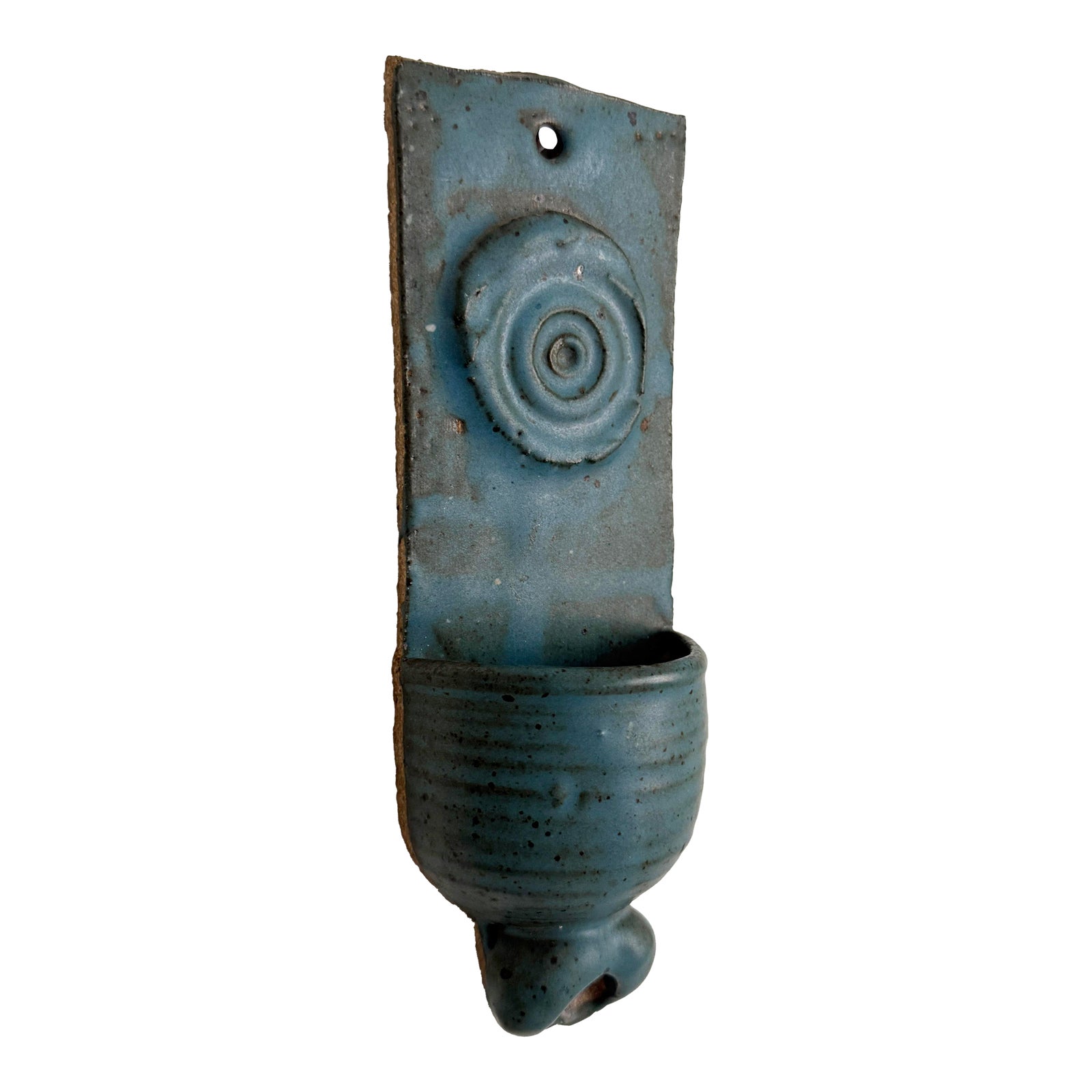 Mid-Century Pottery Wall Pocket Match Holder | Chairish