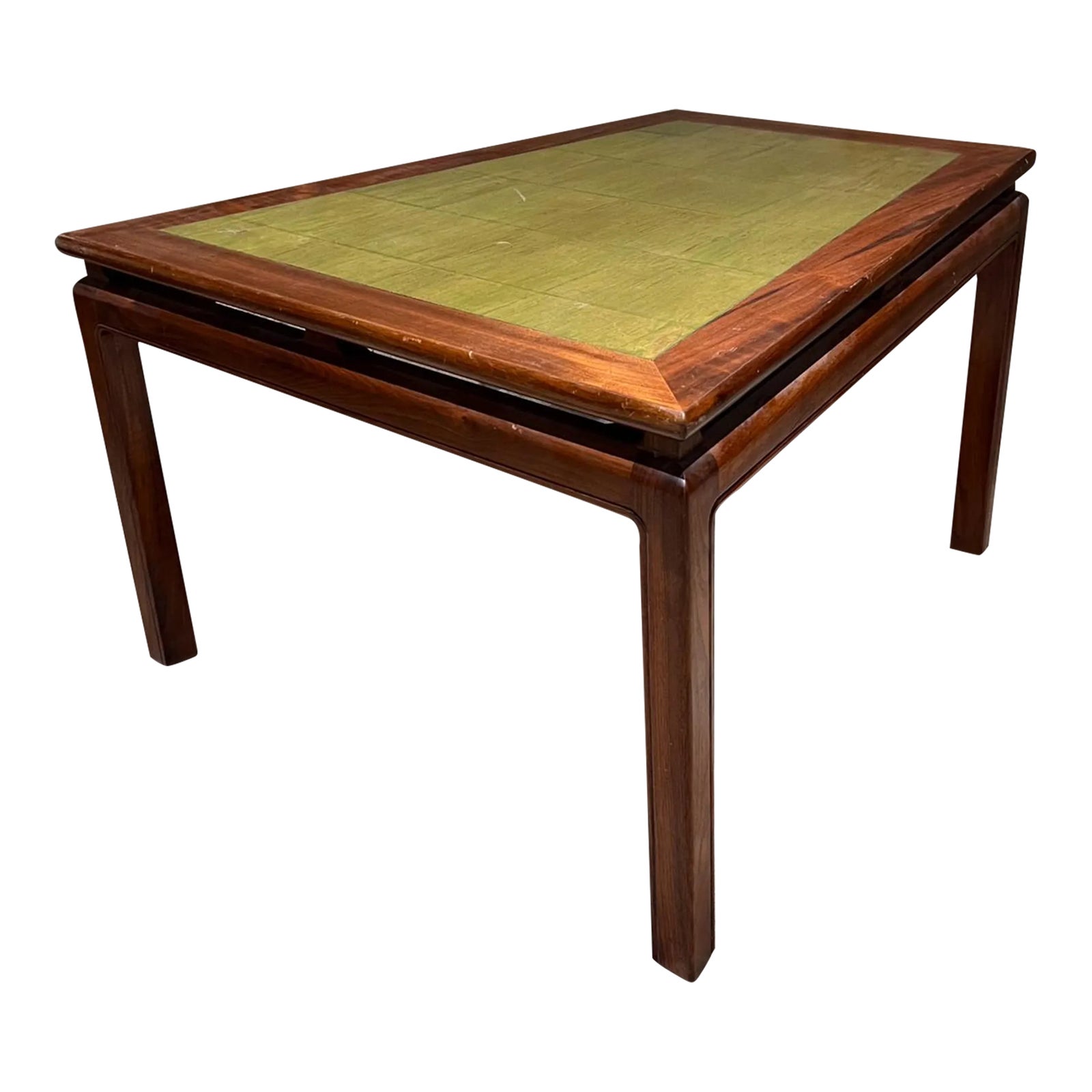 1950s Wedge Table Walnut & Gold Leaf Edward Wormley Dunbar | Chairish