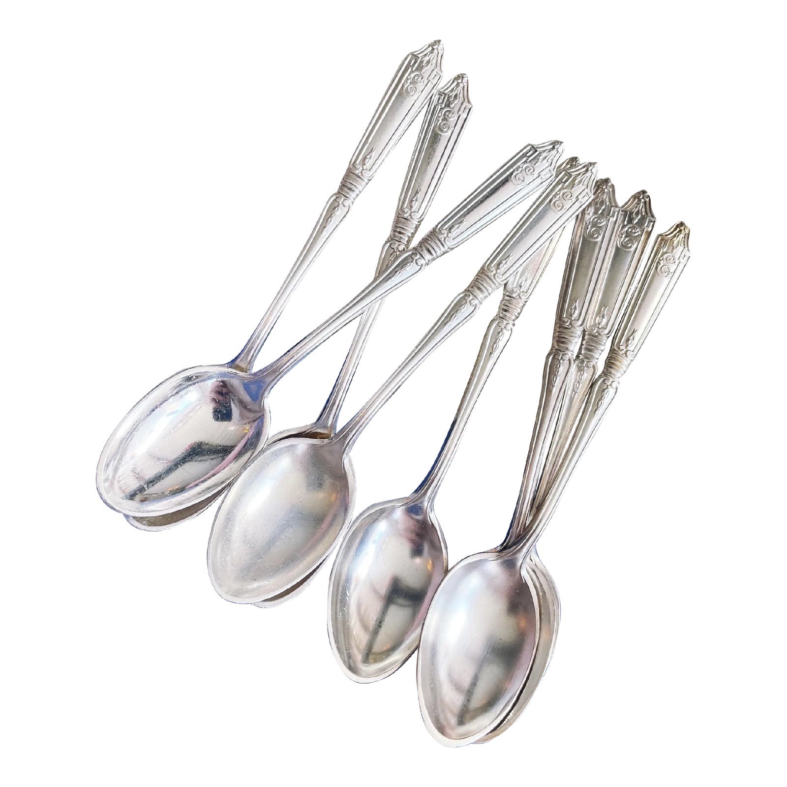 Set of 8 Demitasse Spoons From Hotel Commodore in Nyc, 1920s | Chairish