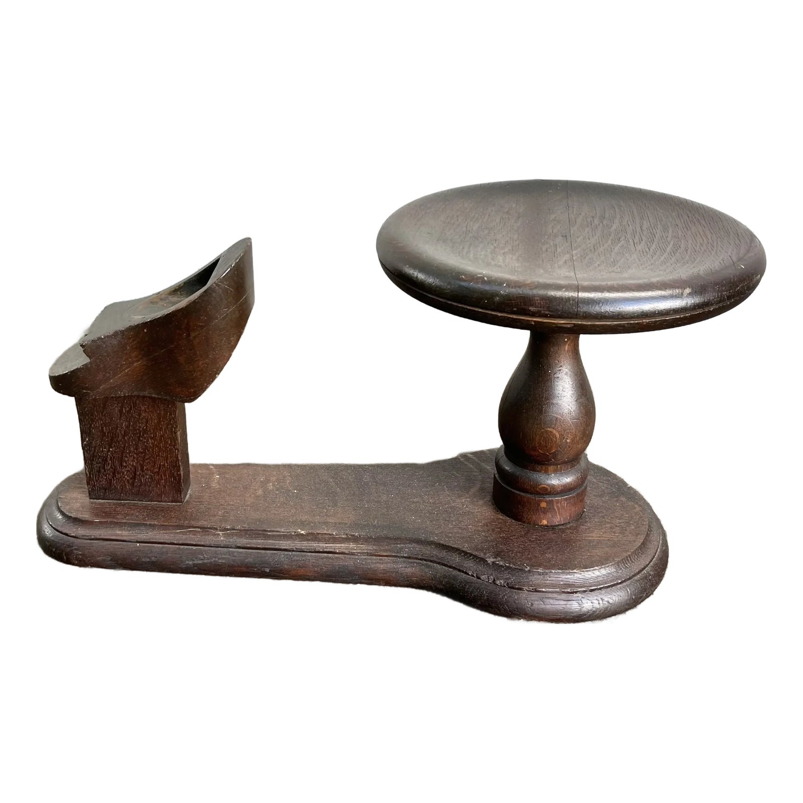 Late 19th Century Antique Oak Shoe Store Shoe Fitting Stool | Chairish