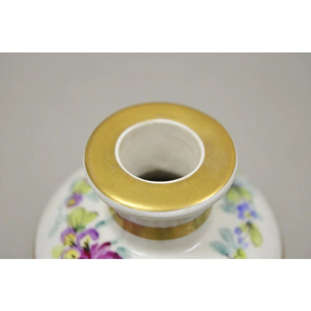 Vintage Hand Painted Porcelain Tea Caddy Tonic Perfume Vanity Bottle ...